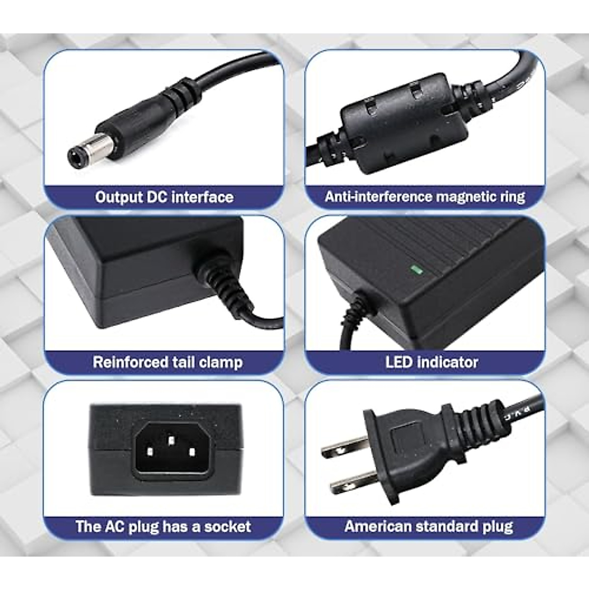 DIGISHUO DC 24V 7A 168W Power Supply Adapter Transformer Switch AC 110V/220V to DC 24V 7amp Switching Converter LED Driver for LED Strip Light CCTV Camera Security System (24V 7A 168W)