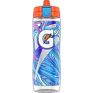 Gatorade Gx Hydration System, Non-Slip Gx Squeeze Bottles, Marble Black & Gx Hydration System, Non-Slip Gx Squeeze Bottles, Marble Blue