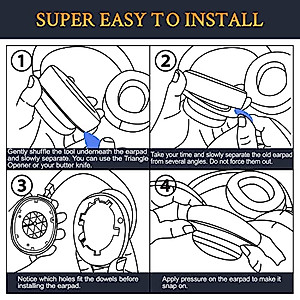 SOULWIT Earpads Replacement for JBL Tune 700(700BT)/710(710BT)/720(720BT)/750(750BT,750BTNC)/760(760NC)/770(770NC) Headphones, Ear Pads Cushions with Softer Noise Isolation Foam (Black)