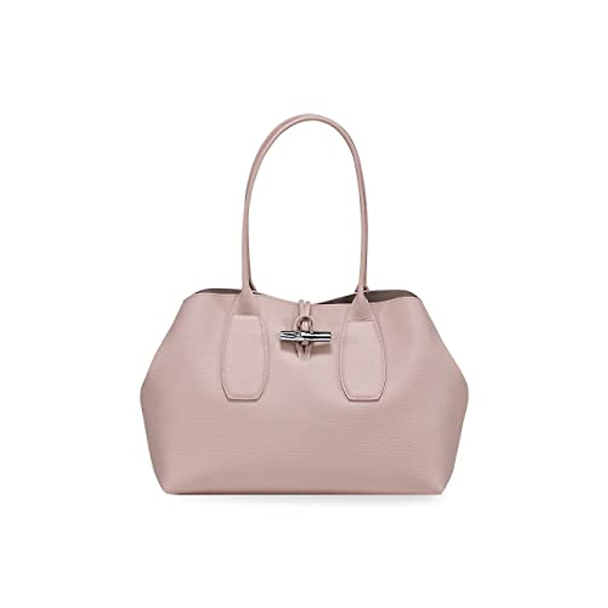 Longchamp 'Roseau' Leather Shoulder Tote Handbag, Powder