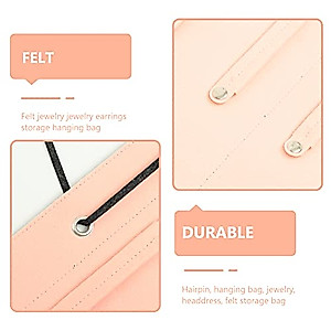 STAHAD 2pcs Heabband Hanging Nursery Room Headdress Kids Headband Baby Hairbands Hair Bag Headbands Girl Holder Girls Headwear Bow Practical Decor Ropes Hanger Storage Wall Felt Pouch