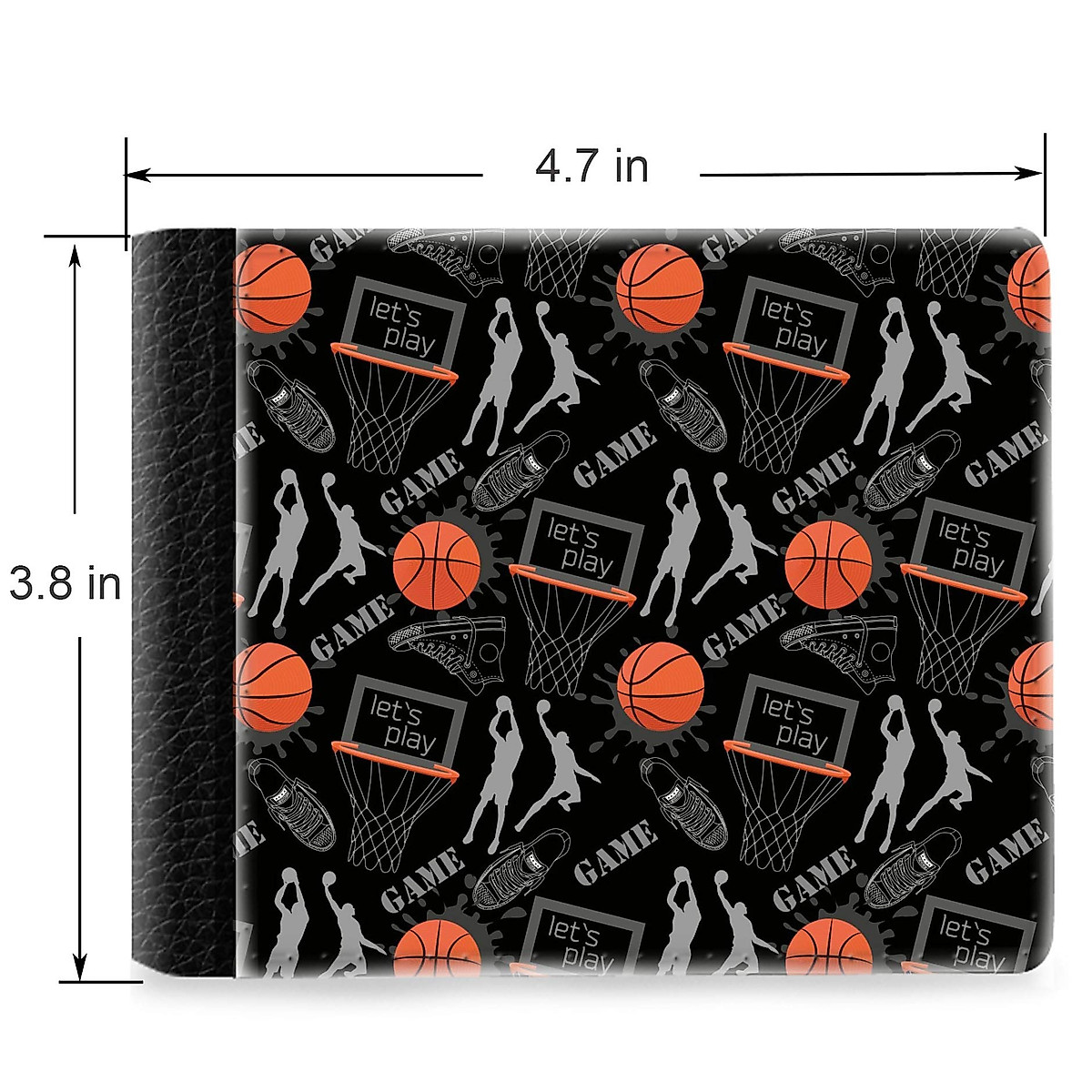 Ztion Unique Desige Pattern - Basketball Player Pattern, Slim Front Pocket Wallet Billfold RFID Blocking
