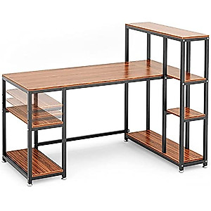 DEWEL Computer Desk with Drawer, 47” Executive Desk Office Writing Desk PC Laptop Workstation Space-Saving Study Desk with Storage for Home Office Study