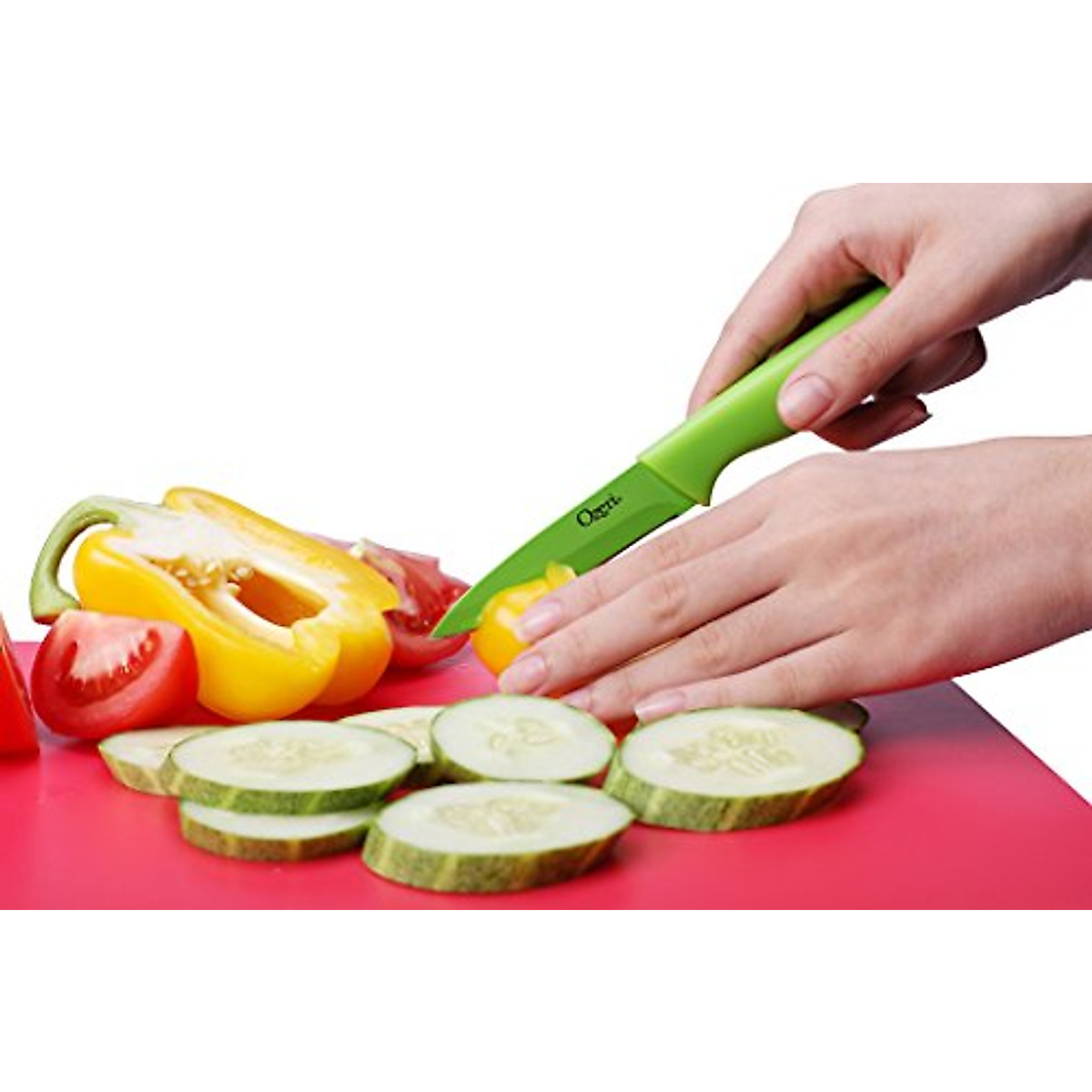 Ozeri Elite Chef 17-Piece Stainless Steel Knife & Cutting Mat Set, in Color