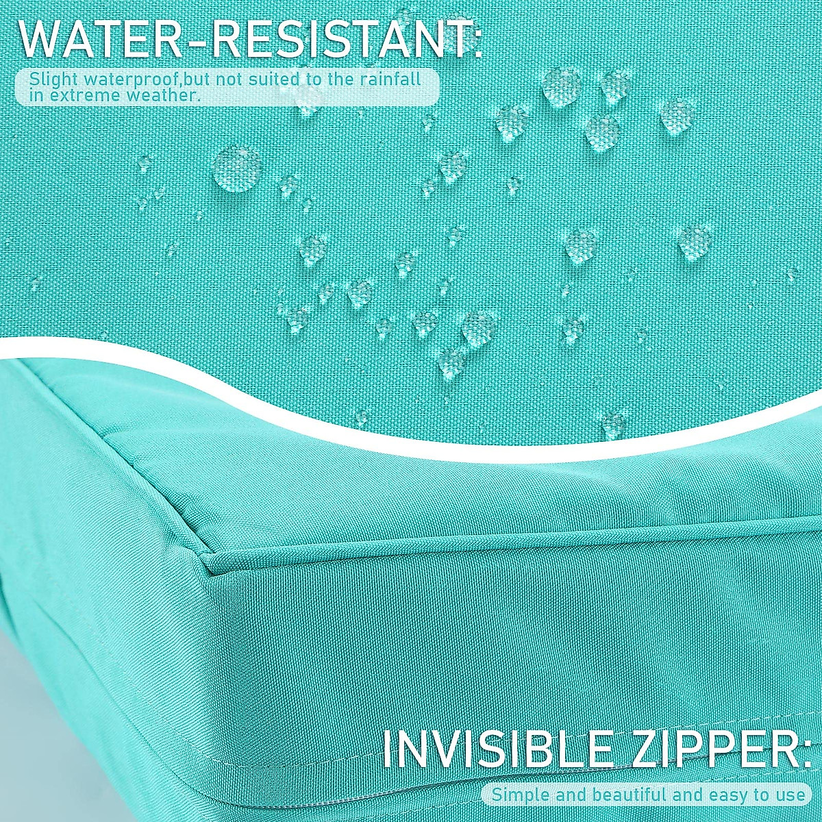 Kinlop 15 Pack Outdoor Cushion Covers Set, Replacement Patio Furniture Cushions, Outdoor Sectional Cushions for 6 Seat Sectional Furniture Sofa Chair with Water Repellent Fabric Cover (Royal Blue)