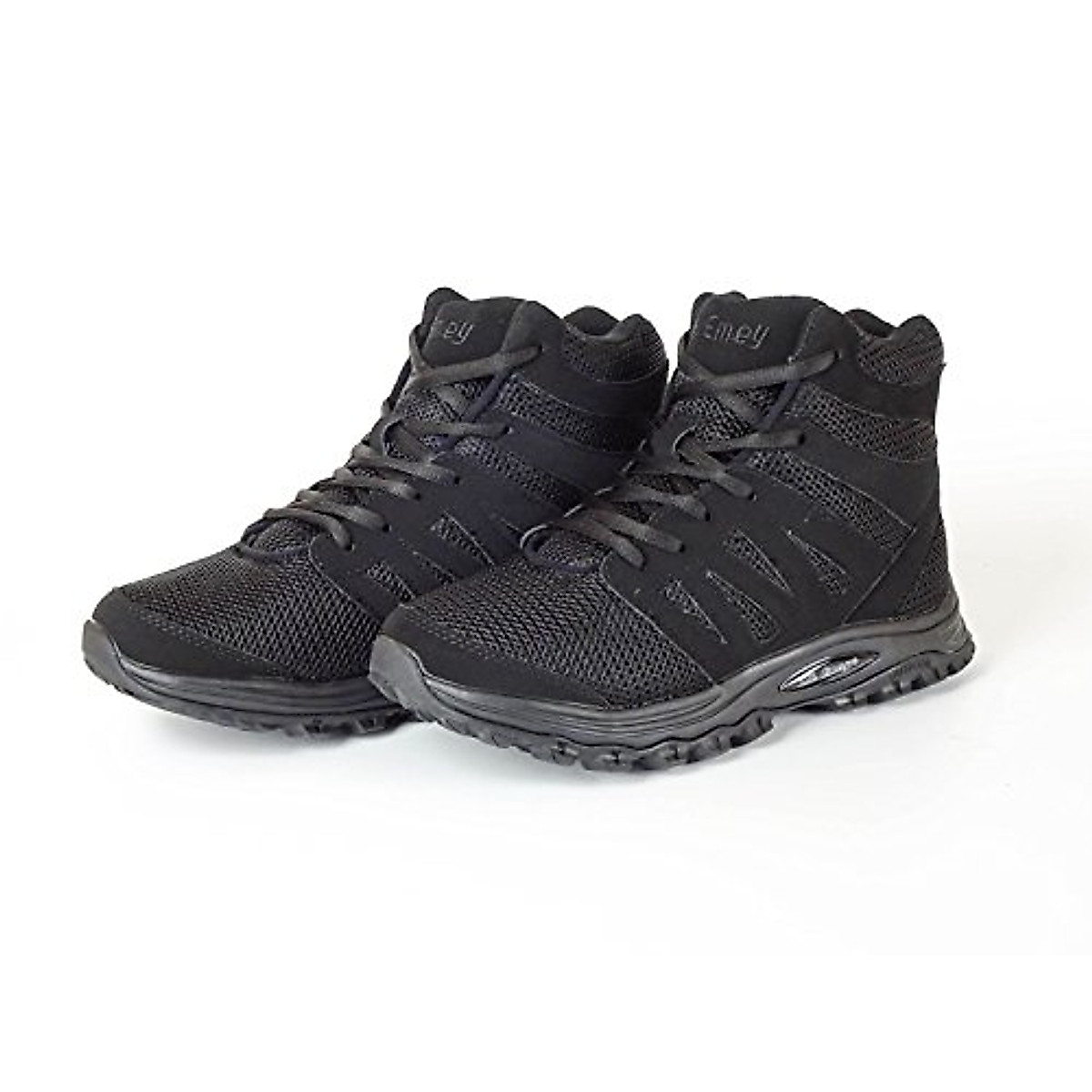 MT. EMEY 9315 Lady's Athletic Comfort Walking Lace High Top Shoes Black