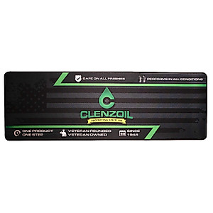 CLENZOIL Gun Cleaning Mat | Premium Thickness Waterproof Material | Non-Slip Rubber Backer | Anti-Fray Edges | Pistol, Shotgun, Rifle Sizes (Rifle/Shotgun (11" X 35"))