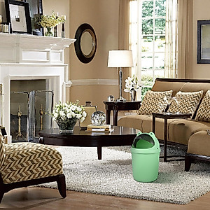 PRETYZOOM Cute Frogs Trash Can with Lid: Plastic Garbage Bin Cartoon Flip Wastebasket Recycle Bin Kawaii Vehicle Trash Bin for Office Car Bathroom Kitchens Dressing Table