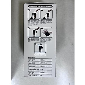 Vaeqozva Portable Blender-Personal Blender USB Rechargeable for Shakes and Smoothies Mini Blender Smoothie Maker on the Go Blender Cup with 6 Blades 16Oz Small Fruit Blender Home Travel Sports Gym