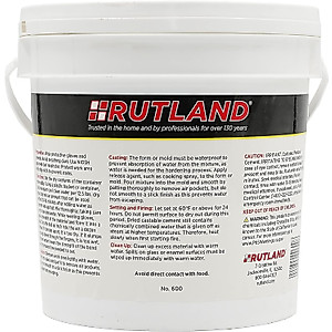 Rutland Castable Refractory Cement, High Temp Fireplace & Woodstove Fire Cement, Taupe, 12.5 Pound