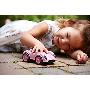 Green Toys Race Car, Pink - Pretend Play, Motor Skills, Kids Toy Vehicle. No BPA, phthalates, PVC. Dishwasher Safe, Recycled Plastic, Made in USA.