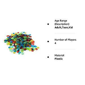 Regal Games - 1,000 Transparent Bingo Chips - 3/4 Inch - for Large Group Games, Game Night, Bingo Hall, & Educational Activities - Ages 5+ - 1,000 Count - Perfect for Bulk Purchasing