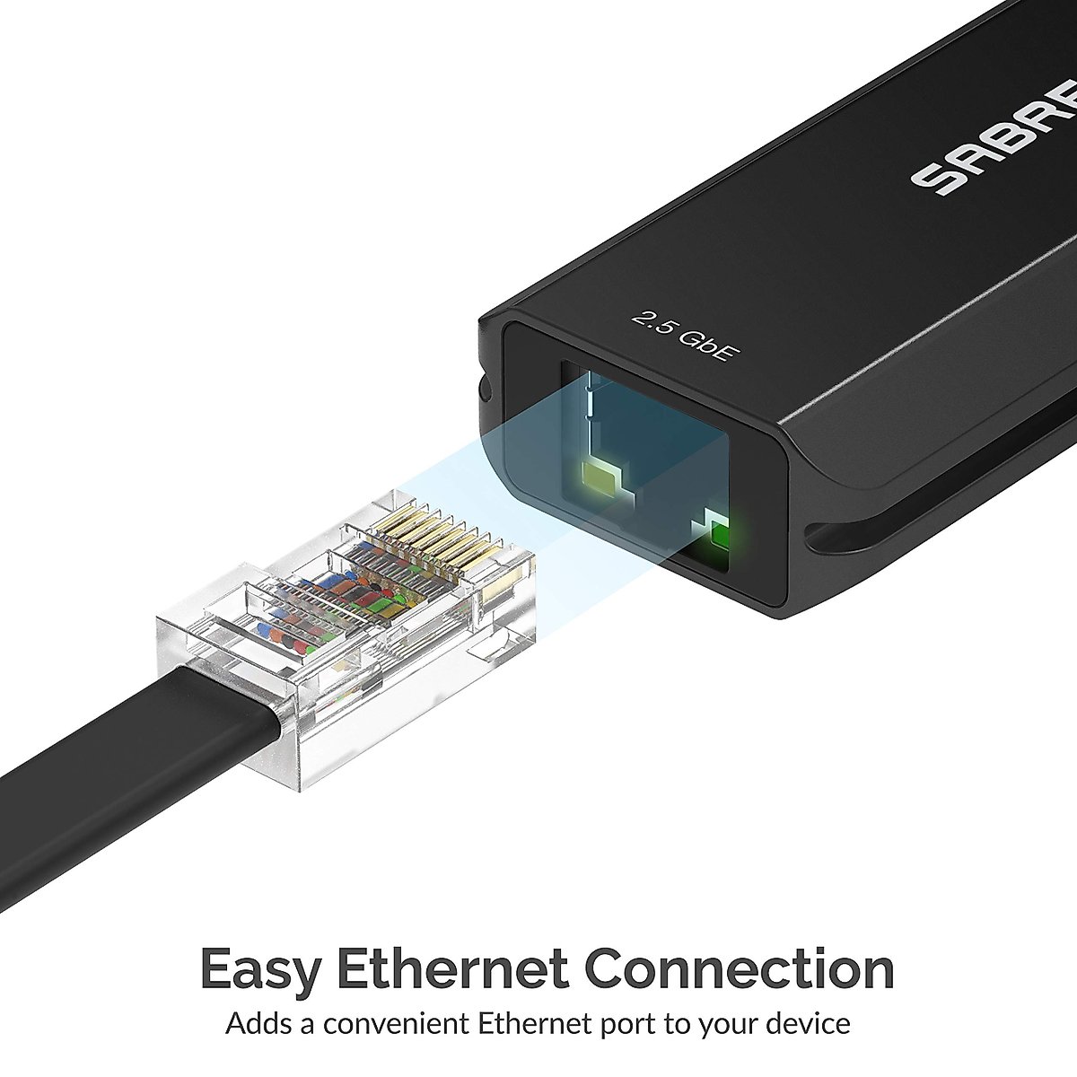 Sabrent USB Type-A or Type-C to 2.5 Gigabit Ethernet Adapter + USB Type-C External Stereo Sound Adapter