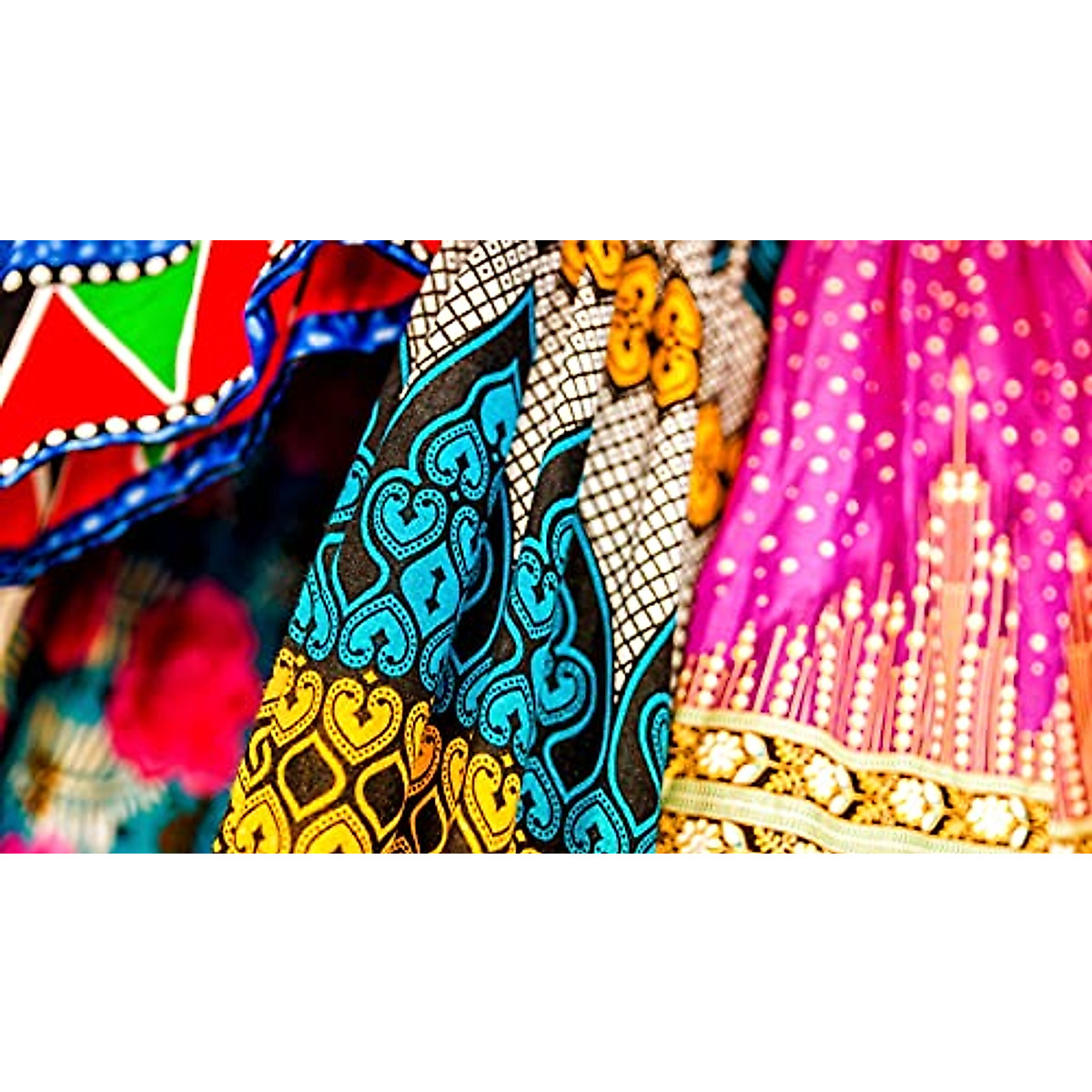 Ankara Fabric, 6 Yards/Black and White Print WP1442