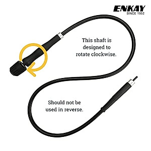 ENKAY - Heavy Duty Flex Shaft with 1/4 inch Keyless Chuck (56 inches)