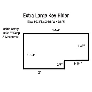 Lucky Line Extra Large Magnetic Key hider Case Key Holder for Large Keys (9121)