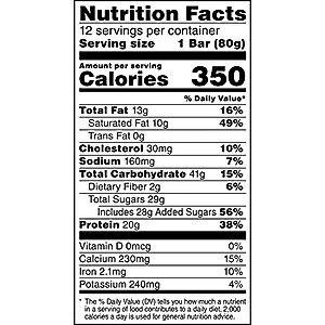 Gatorade Whey Protein Recover Bars, Chocolate Chip, 2.8 ounce bars (12 Count)