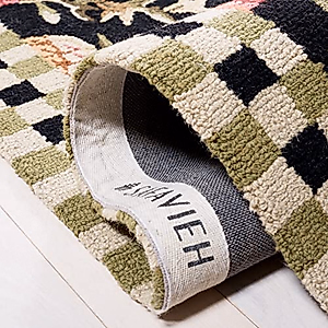 SAFAVIEH Chelsea Collection Accent Rug - 2' x 3', Black & Ivory, Hand-Hooked French Country Wool, Ideal for High Traffic Areas in Entryway, Living Room, Bedroom (HK164A)