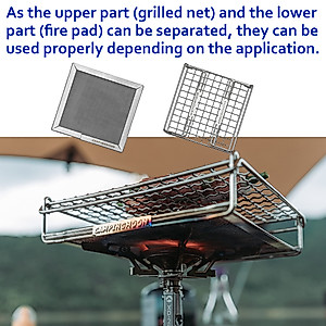 CAMPINGMOON Bread Toaster for Camping Stove Gas Fire 304 Stainless Steel Bread Toaster Small Size US-1312