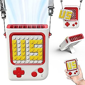 MONTENMIN Portable Mini Fan Rechargeable Battery-Operated Handheld Fan with Adjustable Lanyard, 3 Speeds Vertical Air Flow Personal Desk Fan with Aromatherapy Pad for Kids Home Office Outdoor Travel