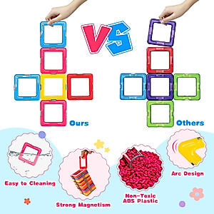 idoot Magnetic Tiles STEM Sensory Building Toys for 3+ Year Old Girls Boys Preschool Classroom Must Haves Educational Toddler Game