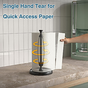 Swaitee Paper Towel Holder Countertop, Black Paper Towel Holder Stand
