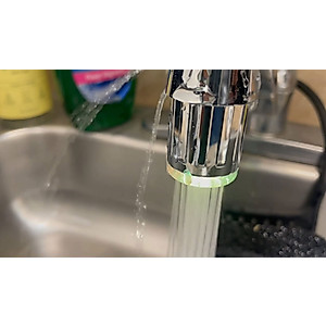 Led Faucet Lights with 7 Colors - Bathroom Faucet Aerator Bathroom Sink - Led Faucet Adapter Light - Glowing Faucet Light for Kitchen or Bathroom Sink, Fits Most Faucets