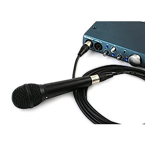 Gearlux XLR Microphone Cable, Fully Balanced, Male to Female, Black, 100 Feet - 2 Pack