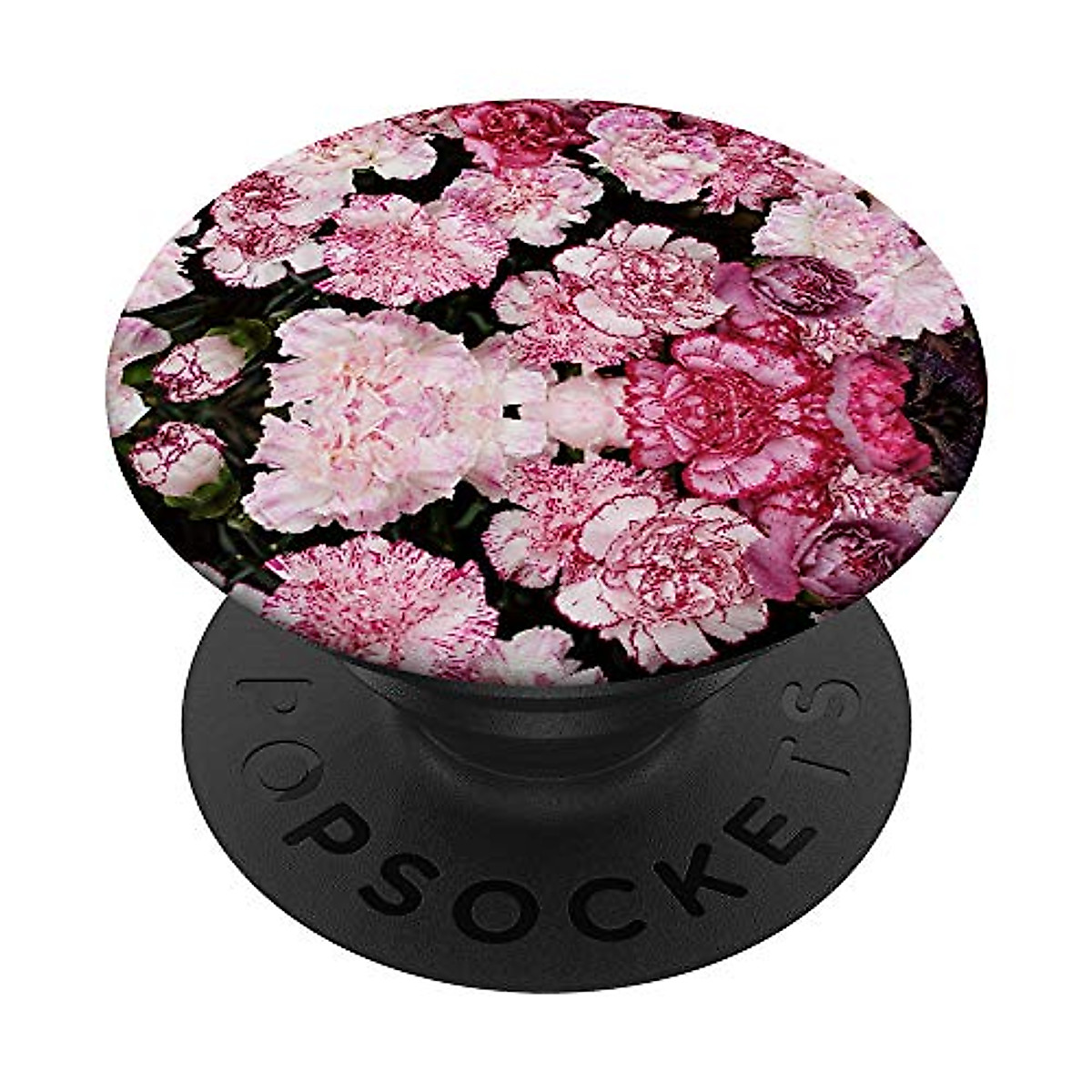 Floral Pink Tip Girly Carnation Clove Pink Flower Lover Gift PopSockets Swappable PopGrip