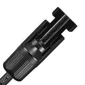 KEYGMA Solar Y Branch Connectors 1 to 2 Parallel Adapter Cable, Wire Plug Tool Kit for Solar Panels (2 Pairs)