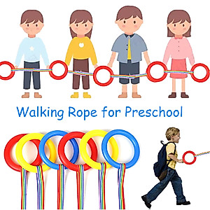 Walking Rope for Preschool, 6/9/12/24 pcs Kids Walking Rope, Kindergarten Walking Rope (Blue, 12 PCS)