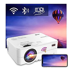 Artlii Enjoy2 Projector with WiFi and Bluetooth, Mini Projector, Portable Projector, Compatible with TV Stick, iOS, Android
