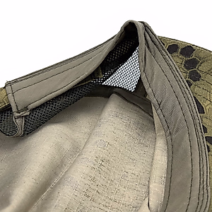 Rayna Fashion Mesh Snake Camouflage Camo Cadet Army Cap Adjustable USA American Flag Military Hat Flat Top Baseball Sun Cap Mandrake