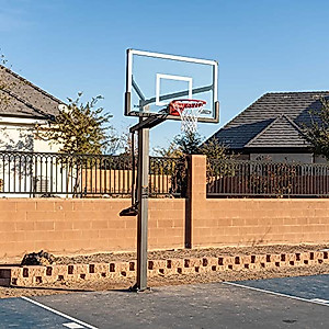 Lifetime 60" In-Ground Basketball Hoop, Mammoth Lift Adjustable Height, Tempered Glass Backboard Bolt Down System
