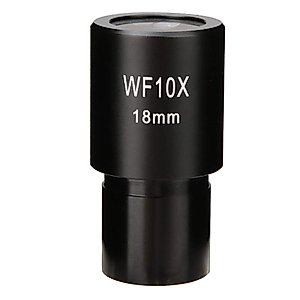 Eyepiece, WF10X/18mm Lenses Biological Microscope Wide-Angle Eyepiece Optical Lenses with Scale for Biological Microscopes