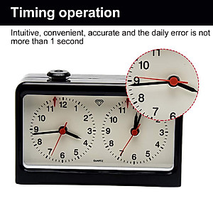 Just E Joy Chess Clock Digital Alarm Chess Timer w/Quartz Movement for Board Game International Chess Chinese Chess Weiqi Competitions Classic Analog Style Chess Clock