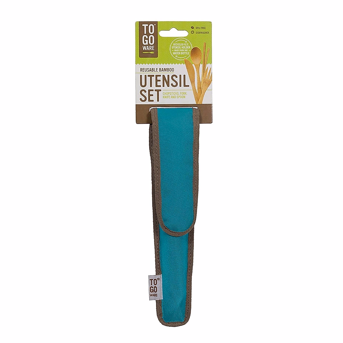 Bamboo Travel Utensils - To-Go Ware Utensil Set with Carrying Case (Agave)