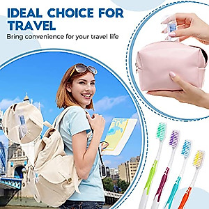 Disposable Toothbrush Toothbrushes Bulk Individually Wrapped Toothbrush Travel Tooth Brush Multi Color Tooth Brush for Hotels Guests Charity Church Homeless Kids Adult (100 Pieces)