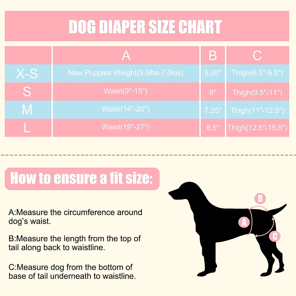 Chenkaiyang 4 Pack Dog Diapers Female Washable Dog Diapers Reusable Puppy Diapers Highly Absorbent Comfortable Doggy Diapers for Dogs in Heat or Excitable Urination (S, Mermaid)