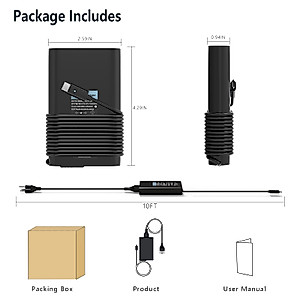 65W USB C Laptop Charger for Dell Inspiron 14 16 2-in-1 7620 7420 7425 7415 7430 7640 7440 Business/Student Laptop Dell Inspiron 14 15 16 5425 5420 5510 5625 5620 5630 Type C AC Power Adapter