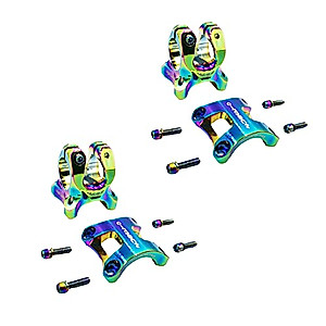 HAIDAOYING 2pcs Bike Stem Mountain31.8mm Bike Stem Short Bicycle Handlebar Stem for Aluminum Alloy Stem for Most Bicycle, Road Bike, MTB, BMX, Fixie Gear, Cycling Oil Slick Color