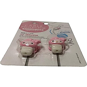 Kasoyo Sanrio My Melody Cable Protector Cell Phones Accessories 2pcs Set for iPhone (Lightning Cable)