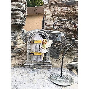 MUAMAX Fairy Door Fairy Garden Door Miniature Fairy Door Outdoor Magical Fairies Entrance Door Fairy Garden Supply Gifts