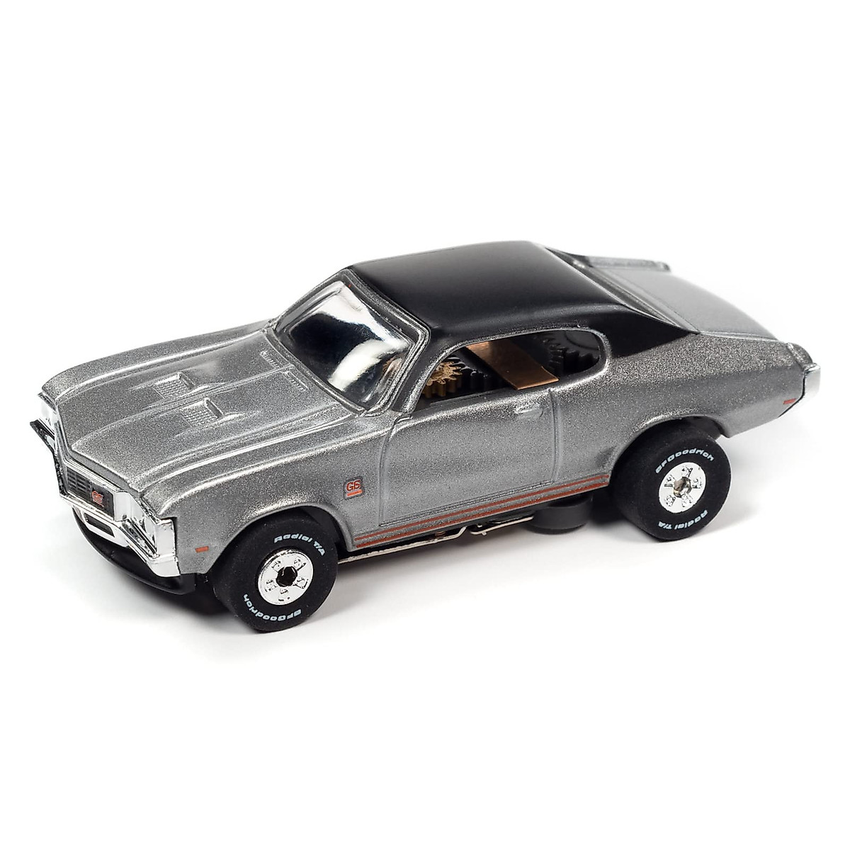 Auto World Thunderjet Cars N Coffee 1972 Buick GS (Silver) HO Scale Slot Car