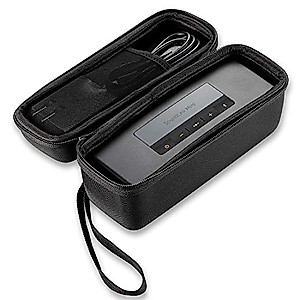 caseling Hard Case Fits Bose soundlink Mini II (1 and 2 Gen) Portable Wireless Speaker & Charger/Cable Accessories - Fits with The Bose Silicone Soft Cover - Storage Carrying Travel Bag.