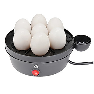 Kalorik Stainless Steel Egg Cooker, Black/Stainless Steel