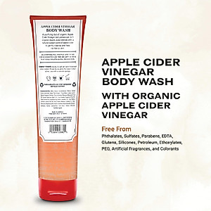 The Grandpa Soap Company Apple Cider Vinegar Body Wash - Purifies and Cleanses to Leave Skin Glowing, With Apple Cider Vinegar and Apple Juice, Helps Revitalize Skin, Vegan, 9.5 Fl Oz