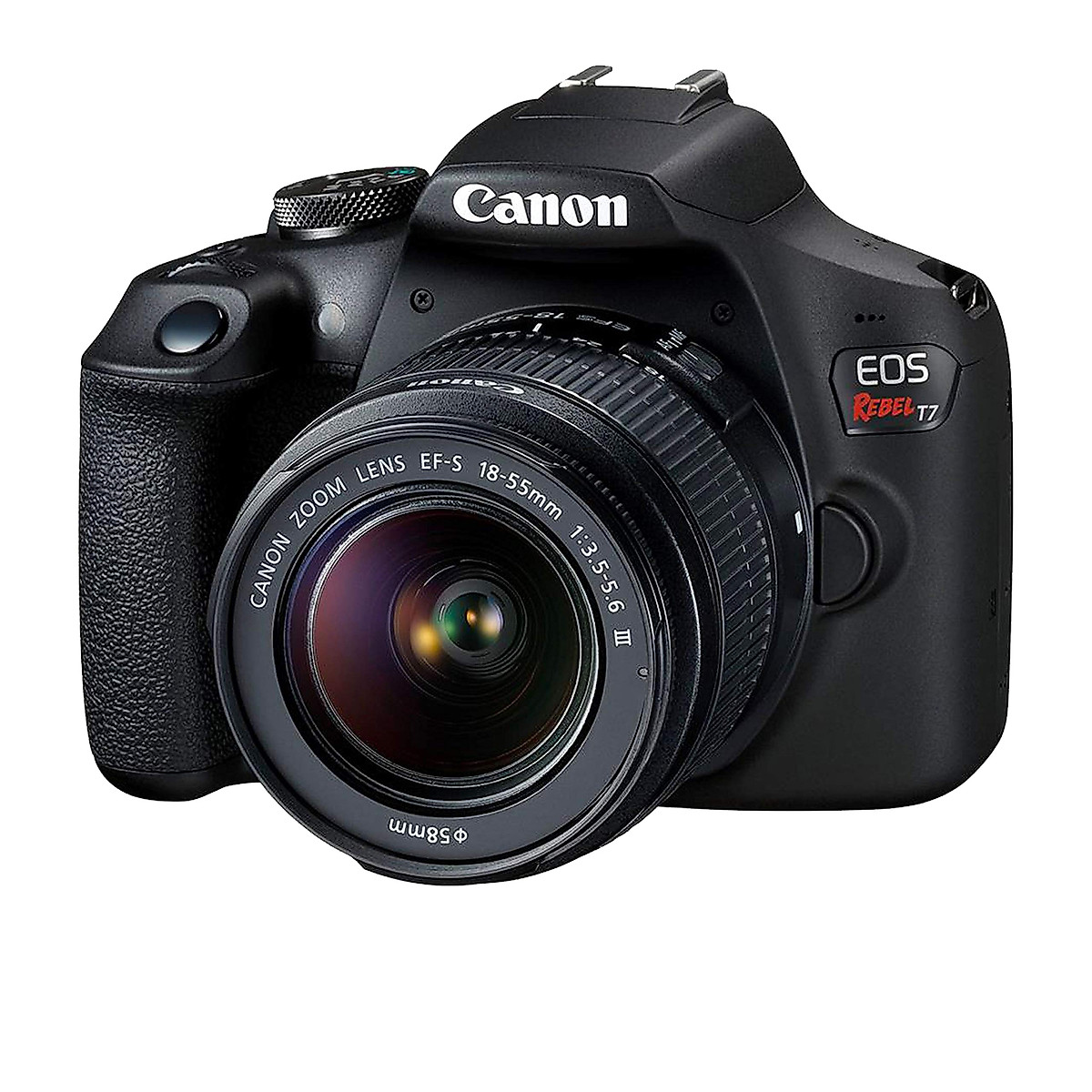Canon EOS Rebel T7 / 2000D DSLR Camera w/EF-S 18-55mm F/3.5-5.6 Zoom Lens + 128GB Memory + Case + Tripod + Filters (36pc Bundle)