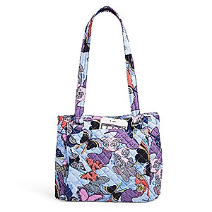 Vera Bradley Women's Cotton Multi-Compartment Shoulder Satchel Purse, Butterfly By - Recycled Cotton, One Size