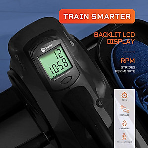 FlexStride Portable Under Desk Elliptical Exercise Machine-Motorized Pedal Exerciser for home workout, Tone Muscles, Energy Boost - Mini Foot & leg exerciser while sitting for seniors with Fitness App